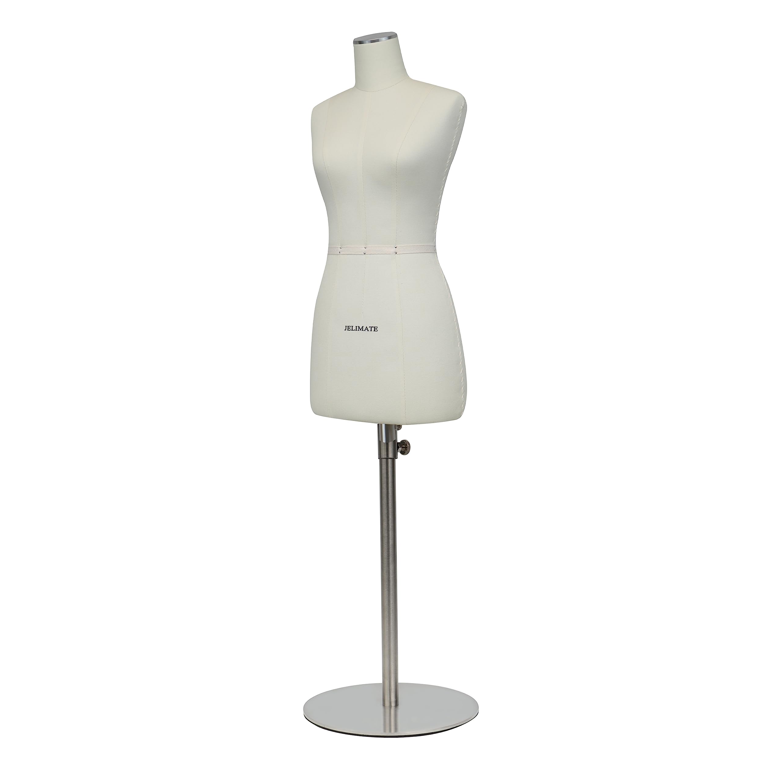 Jelimate Half Scale Dress Form Size 12 (Not Adult Full Size) Female Torso Mini Dressmaker Dummy for Sewing Pattern Maker's Professional Half Size Mannequin,Beige