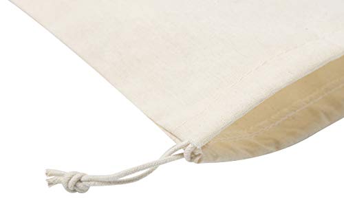 PALTERWEAR Drawstring Bags Bulk Wholesale - Pack of 100 - Size 6 x 8 (Natural Cotton - Double Drawstring)