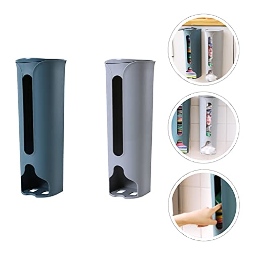 Hemoton 2Pcs Grocery Bags Storage Holders Wall Grocery Bags Dispenser Plastic Bags Holder Organizers Wall Bag Saver Containers for Kitchen Shopping Bags Storage