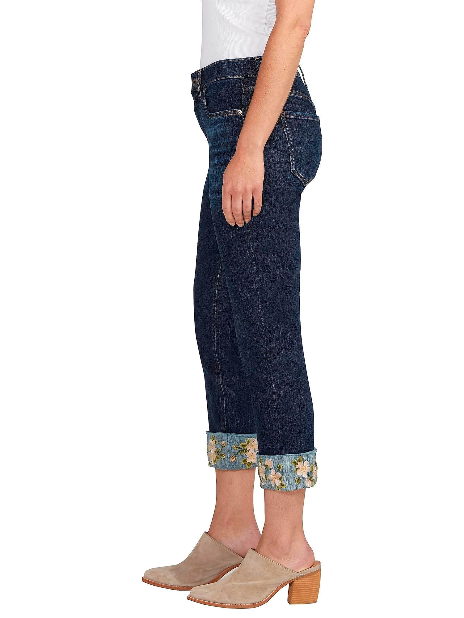 JAG Jeans Women's Carter Mid Rise Slim Leg Jeans, Fountain Blue, 0