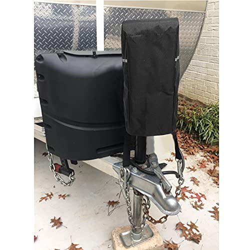 Electric Jack Cover, 600D Polyester RV Accessories Universal Tongue Trailer RV Jack Protective Head Cover Camper Accessories for Outside (Universal Size 14″H x 5″W x 10″D)