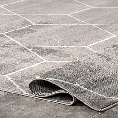 nuLOOM Veronica Geometric Honeycomb Area Rug, 8' x 10', Grey