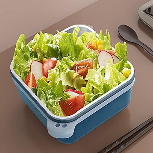 DoxiGlobal Ramen Bowl Stainless Steel Lunch Box Noodle Bowls for Office College Dorm Room Instant Cooking -1.3L (Blue)