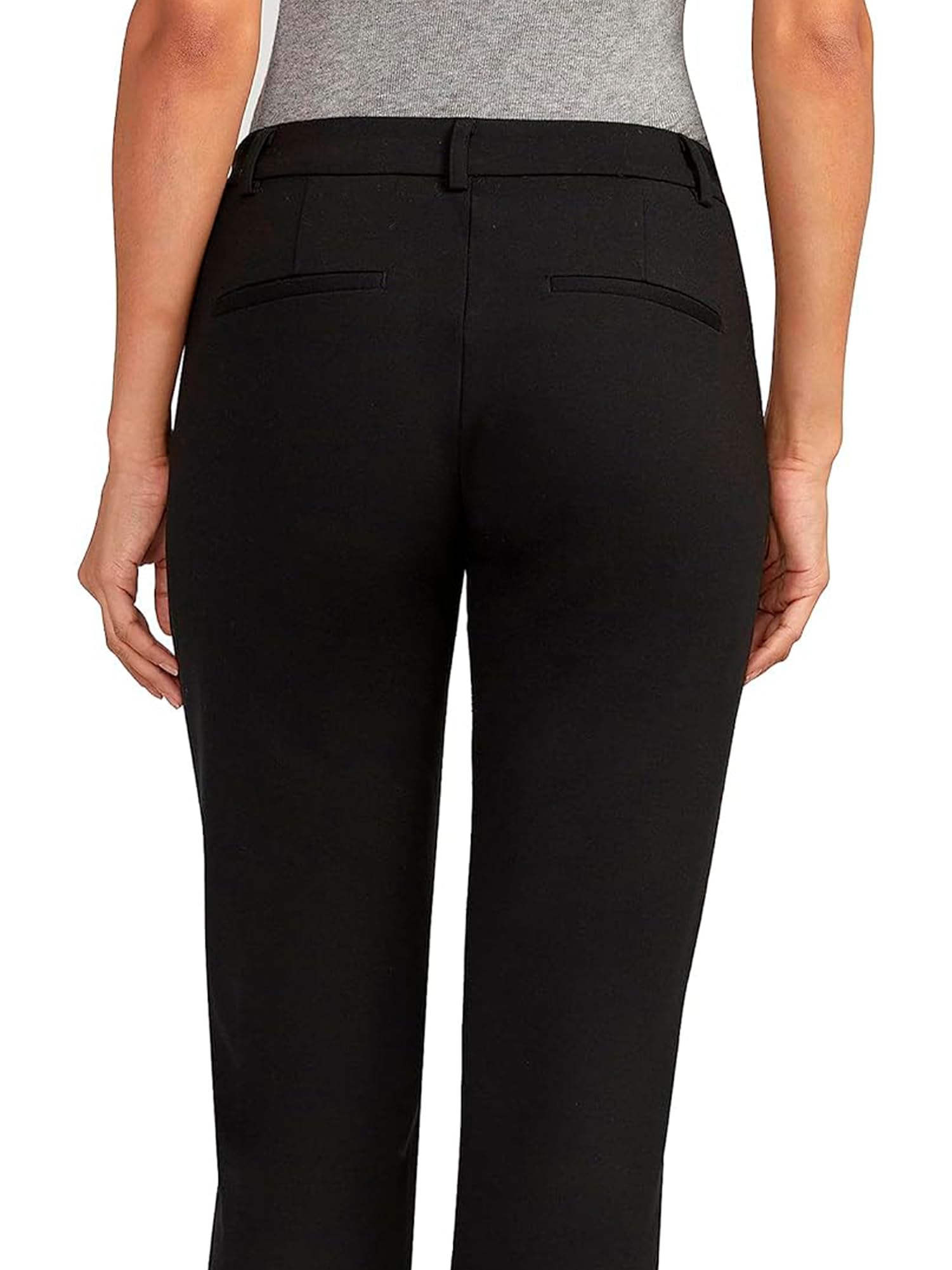 JAG Jeans Women's Alayne Mid Rise Baby Bootcut Jeans, Black, 8