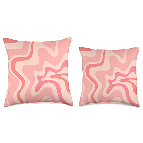 Kierkegaard Design Studio Swirls 60s 70s Aesthetic Throw Pillow, 16x16, Multicolor