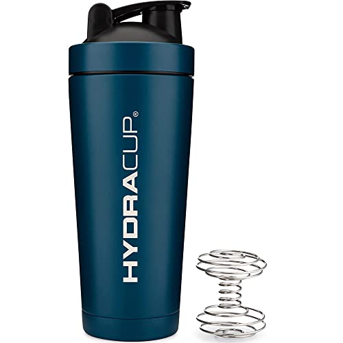 Hydra Cup - [3 PACK Insulated Stainless Steel Shaker Bottle with Barbell Blender Wire Whisk, Double Walled Vacuum Protein Mixes Shaker Cup, Keep Hot & Cold (3)