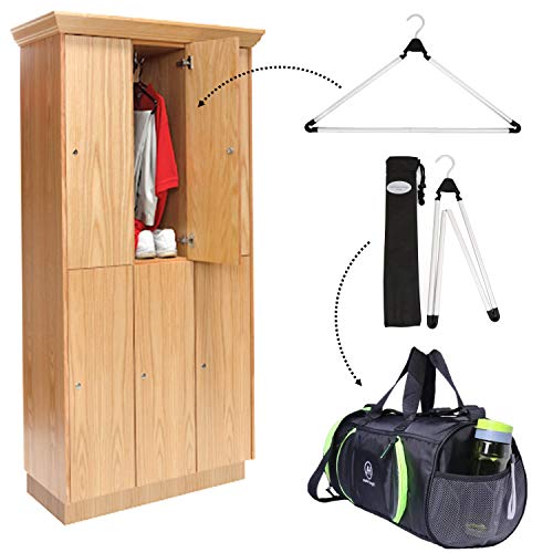 Car Seat Coat Hanger: Travel Hanger, Car Hanger, Clothes Hanger, Gym Hanger- Foldable Hanger, Folding Hanger, Collapsible Hanger, Portable Hanger (Matte Silver & Black) (1)