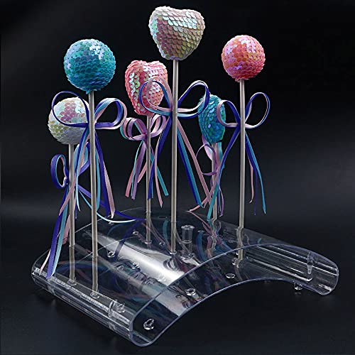 JCBIZ Acrylic Arc Lollipop Display Rack Transparent 155x110mm 20 Holes Clear Lollipop Stand Cake Candy Display Rack