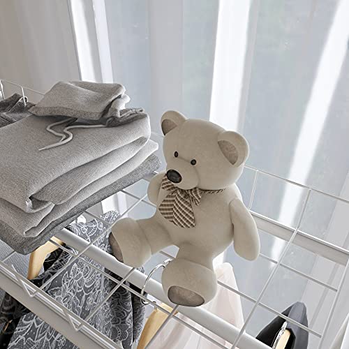 Beyamis Clothing Garment Rack Metal Cloth Hanger Rack Stand Clothes Drying Rack for Hanging Clothes,White