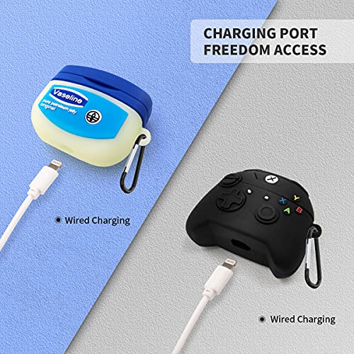 2Pack Game Controller & Vaselin Cover for Airpods Pro Case, Cute Fashion Character Skin Protective Cover Accessories with Keychain Soft Silicone Shockproof/Anti-Fall/Waterproof Case for Kids Girls
