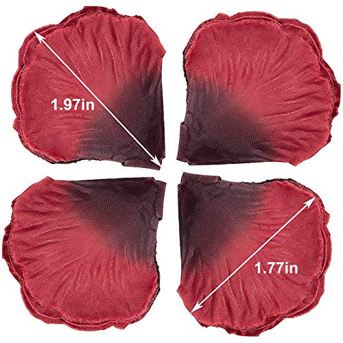 Vanleonet Rose Petals 2000 PCS Artificial Flower Silk Petals,Wedding Party Holiday Decoration for Romantic Night Valentine Day