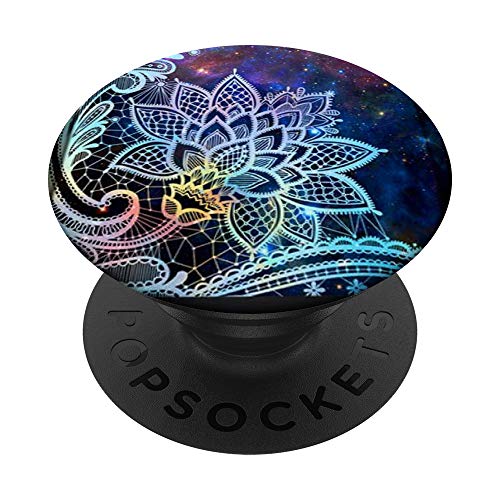Lace Mandala In Galaxy Nebula Design PopSockets Swappable PopGrip