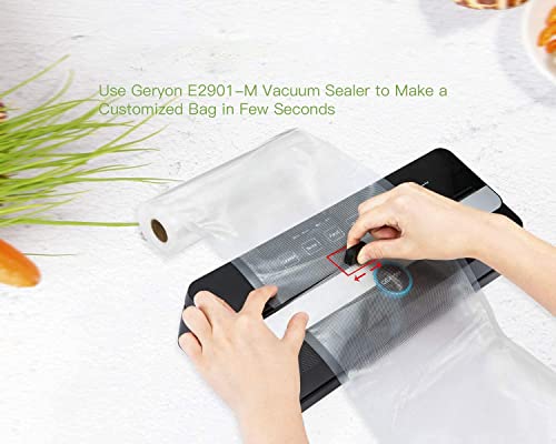 GERYON Vacuum Sealer Bags Rolls, 8x50ft & 11x50ft for Food Storage, Double Sided Texture, BPA Free, Heavy Duty, Great for Vacuum Seal storage, Meal Prep or Sous Vide