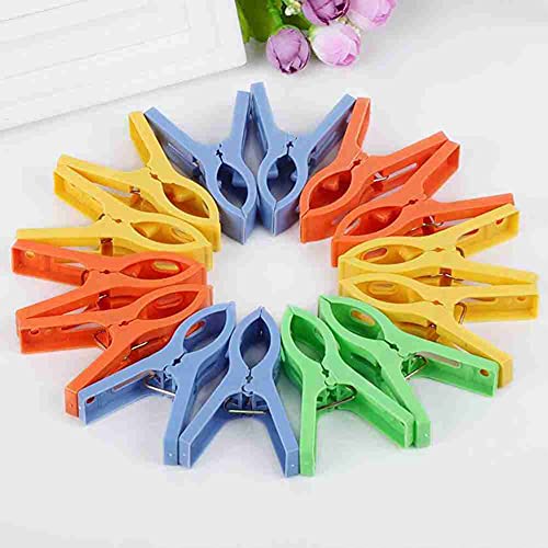 weeee 8 Pack Beach Towel Clips Large Clips Clamps,Clothes Pegs,Beach Towel Holder On Lounge Chairs Lawn Chair Pool Chairs in Keep Your Towel from Blowing Away