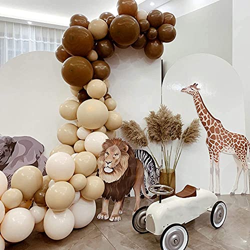 Brown Balloons Garland Kit Arch Nude Neutral Coffee Birthday Party Decorations