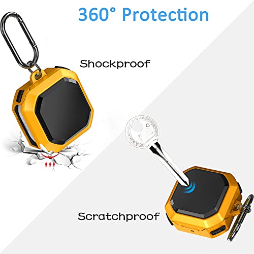 Wocoxo Compatible with Galaxy Buds Pro Case/Galaxy Buds Live Case, Shock-Proof Portable Protective Cover with Keychain (Yellow)