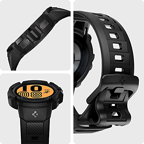 Spigen Rugged Armor Pro Designed for Samsung Galaxy Watch 5, Galaxy Watch 4 Band with Case Protector 40mm (2022/2021) - Black