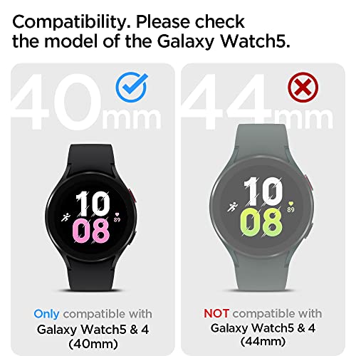 Spigen Rugged Armor Pro Designed for Samsung Galaxy Watch 5, Galaxy Watch 4 Band with Case Protector 40mm (2022/2021) - Black