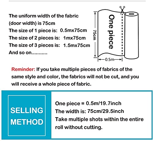 GOONSDS Damask Satin Brocade Jacquard Fabric Costume Upholstery Furniture Clothing Material 75Cmx50cm,F