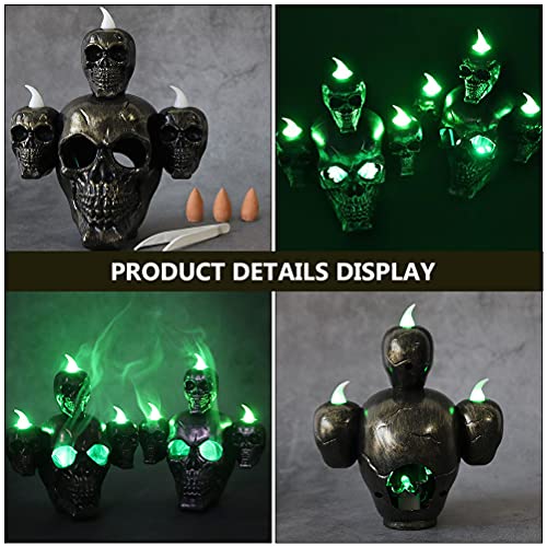 ABOOFAN 1 Set Haloween Smoke Horror Skeleton LED Candlelight Aromatherapy Decor Light Halloween Decor