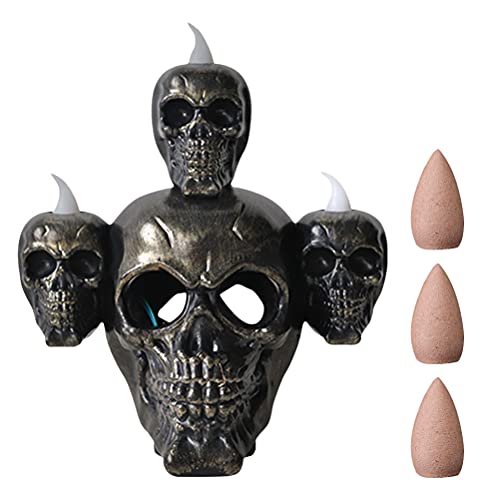 ABOOFAN 1 Set Haloween Smoke Horror Skeleton LED Candlelight Aromatherapy Decor Light Halloween Decor