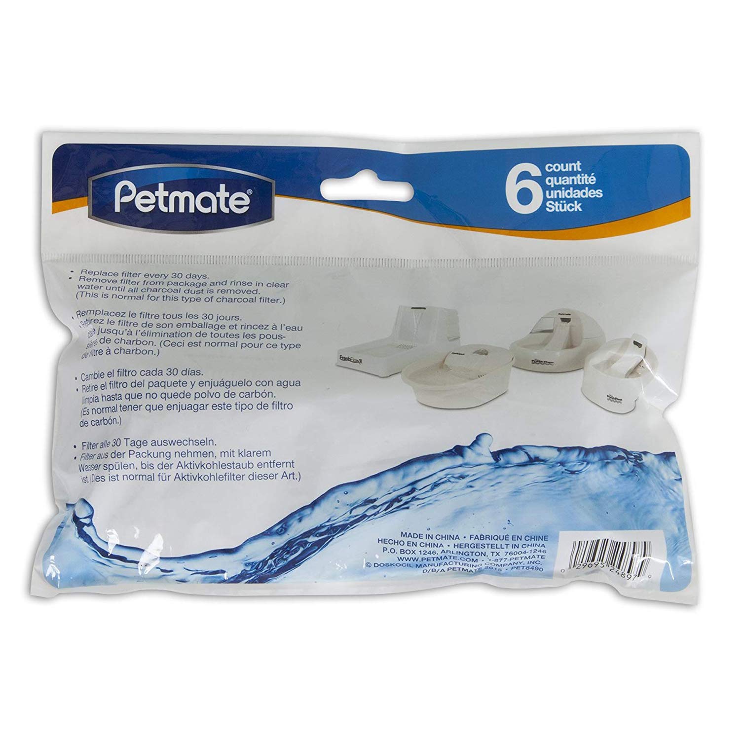 Petmate 6 Count Fresh Flow Replacement Filter