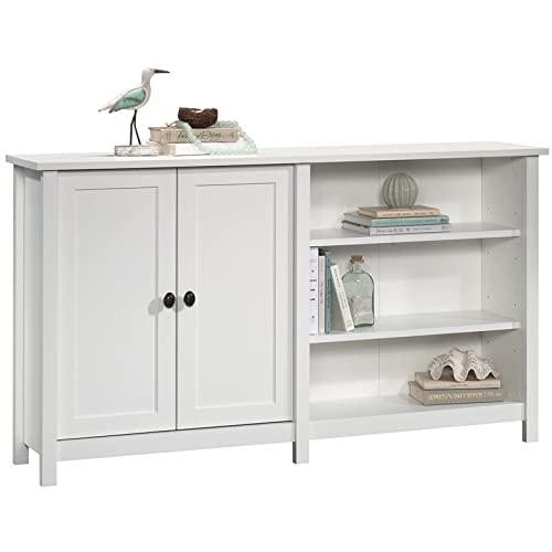 Sauder County Line Storage Console TV Stand in Soft White, Soft White Finish