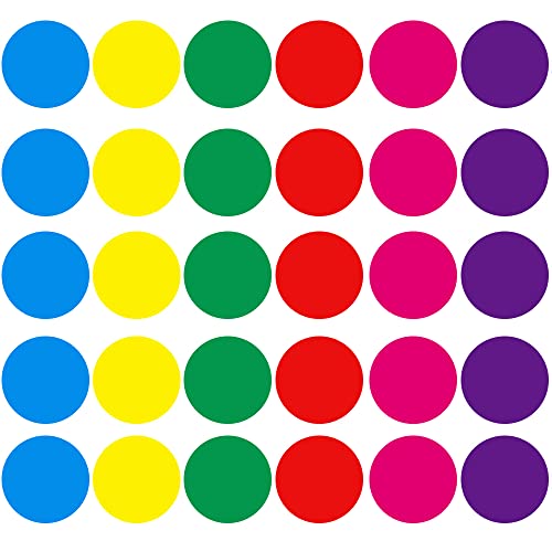 Round Floor Stickers, 6 Inch Spot Markers Floor Spots Self Adhesive Vinyl Stickers Classroom Dot Spots for Preschool and Kindergarten Elementary Teachers (30PCS)