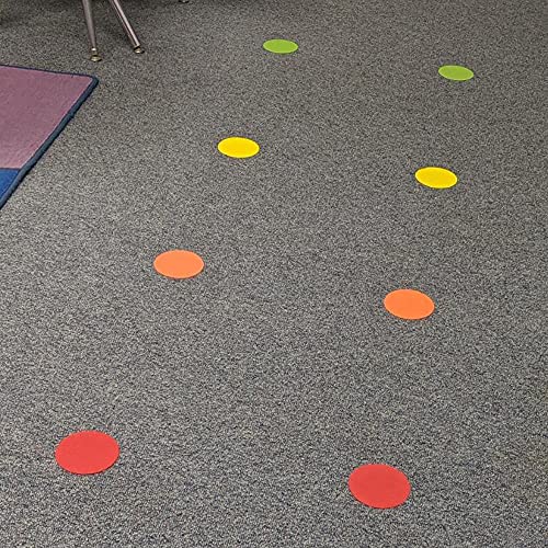 Round Floor Stickers, 6 Inch Spot Markers Floor Spots Self Adhesive Vinyl Stickers Classroom Dot Spots for Preschool and Kindergarten Elementary Teachers (30PCS)