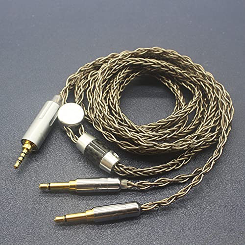 Youkamoo 2.5mm Balanced Headphone Cable Compatible for AH-D600, AH-D7200, AH-D7100, Focal Elear Headphones Silver Plated Replacement Audio Upgrade Cable