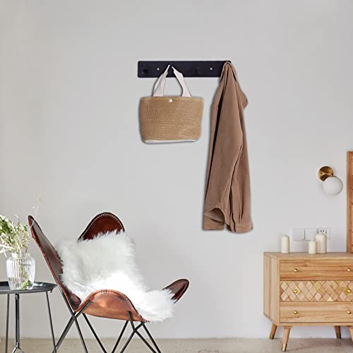 Bathroom Towel Hook Rack Row Hook 304 Stainless Steel,Wall Organizer for Bedroom,Towel Hooks for Bathrooms,Door Hooks for Hanging (Black)