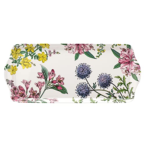 Pimpernel Stafford Blooms Collection Sandwich Tray | Serving Platter | Crudité and Appetizer Tray | Made of Melamine | Measures 15.1" x 6.5" | Dishwasher Safe