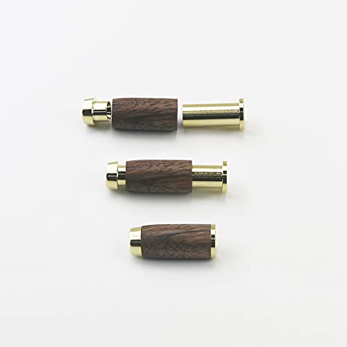 NewFantasia 4.4mm Balanced Male to 4.4mm Balanced Female Headphone Audio Adapter Cable 8 Cores 6N OCC Copper Single Crystal Silver Plated Wire Walnut Wood Shell 15cm