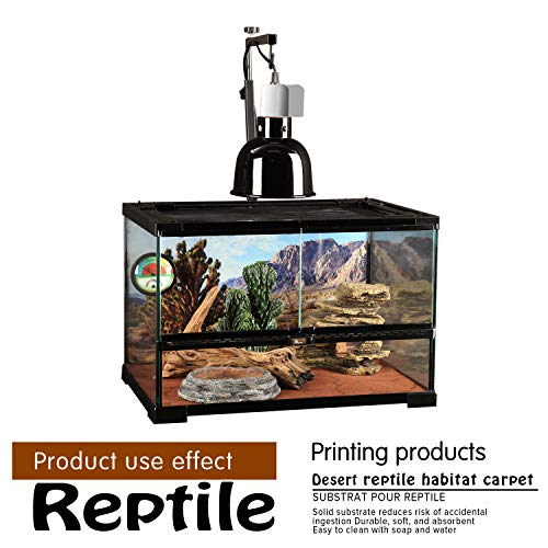 MCLANZOO Reptile Carpet 40 Gallon Upgrade Package Pet Terrarium Liner Reptiles Cage Mat, Substrate for Snakes, Chameleons Geckos and Kitchen Use(2 Sheets) with Tweezers Feeding Tongs