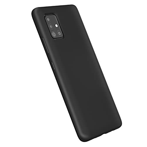 Meifei Galaxy A71 5G Case, Samsung A71 5G Case Liquid Silicone Case Dual Layer Hybrid Hard PC Soft Silicone Gel Rubber Bumper Slim Fit Shockproof Protective Phone Case for Samsung Galaxy A71 5G, Black