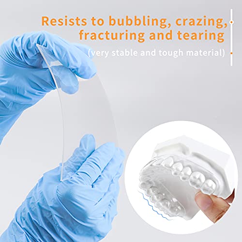 LVCHEN Dental Lab Splint Thermoforming Material Vacuum Forming Hard Sheets 5'' x 5'' (1.0mm 20 pcs)