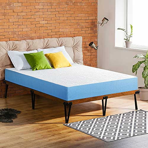 PrimaSleep 8 Inch Gel Infused Superior high-Density Memory Foam Mattress, CertiPUR-US® Certified, Blue, Full