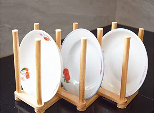 Cyauatt Wooden Cup Bottle Drying Rack, Retractable Drinking Glass and Sports Bottle Drainer Rack,Stand Cup Dish Holder and Plastic Bag Dryer Rack