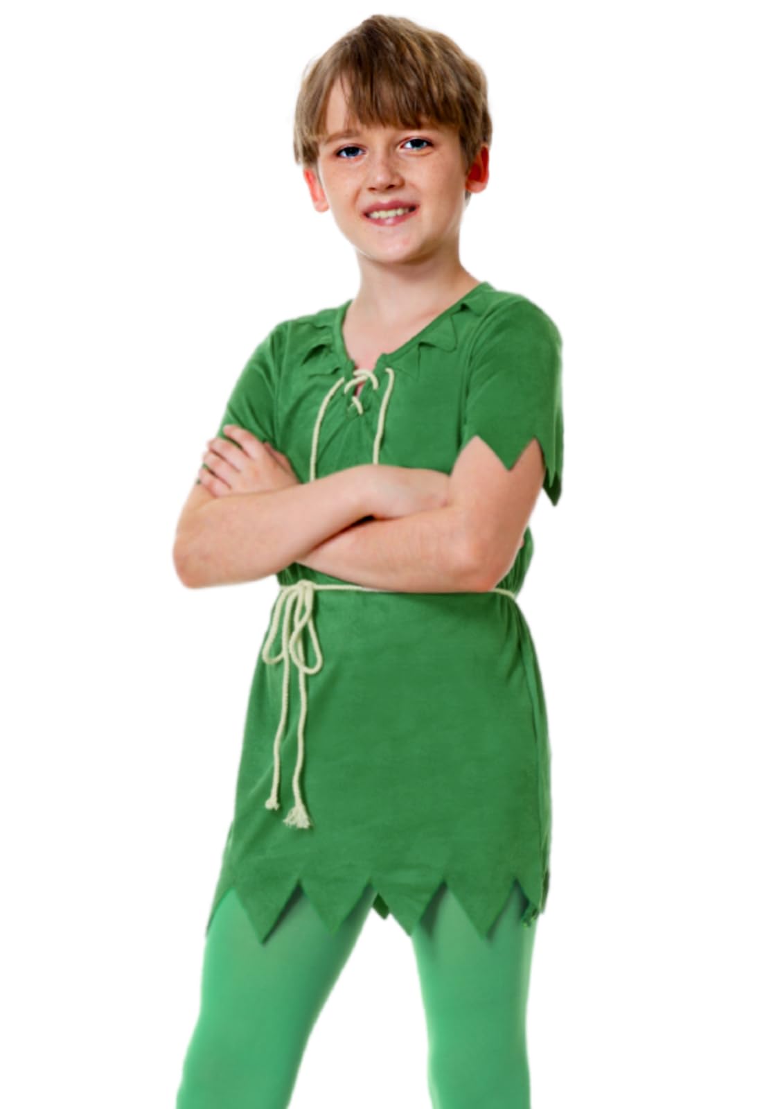 Remimi Boy Peter Pan Dress Girls Halloween Tunic Green Peter Clothing 11-12 Years
