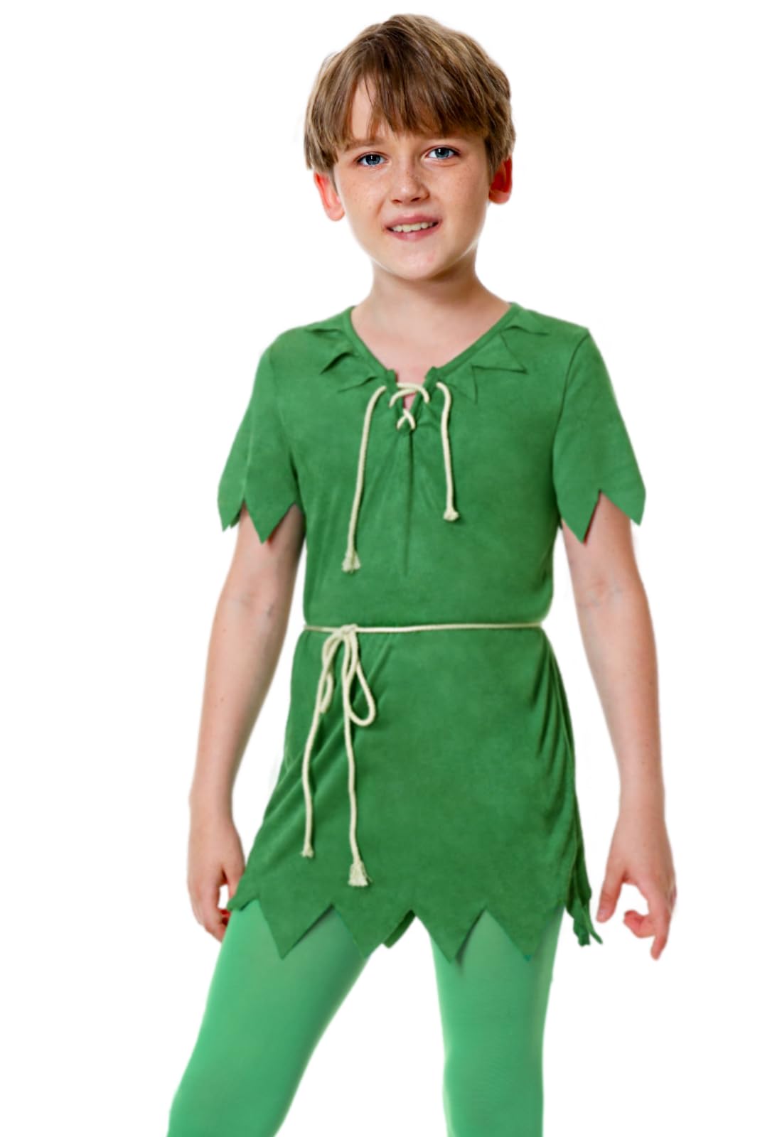 Remimi Boy Peter Pan Dress Girls Halloween Tunic Green Peter Clothing 11-12 Years
