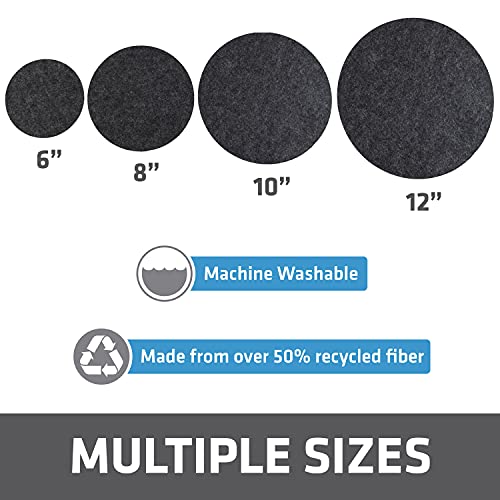 Drymate Plant Coaster Mat Reversible, Charcoal/Brown, (12 Inch), (Set of 2), Round/Fabric, Absorbent/Waterproof - Protects Surfaces, Contains Liquids (USA Made)