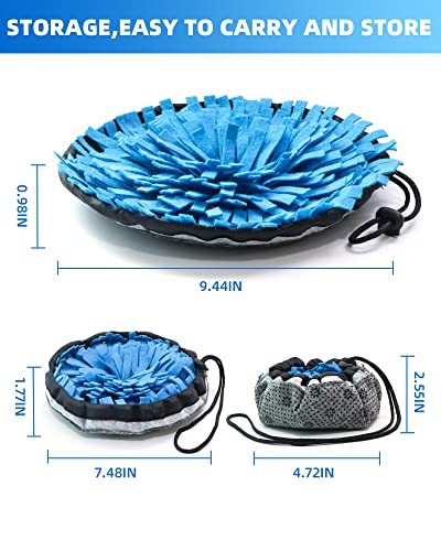 Rabbit Foraging Mat, Interactive Feed Game for Boredom, Small Pet Puzzle Toy, OVMKOV 9.44" x 9.44" Polar Fleece Snuffle Pad Bed Nosework Feeding Mat for Bunny Hamster Guinea Pigs Ferrets Chinchillas
