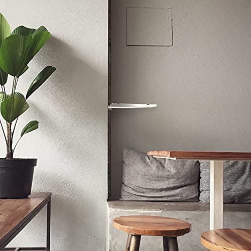 Set of 2 Corner Shower Caddy Acrylic Corner Floating Shelves, Round End Wall Mounted Bedroom, Bathroom Shelf, Storage Organizer for Toilet, Dorm, Office, Living Room and Kitchen (8 Inch, Clear)