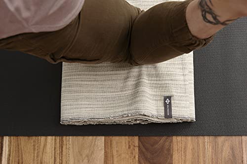 Halfmoon Cotton Yoga Blanket | 60β x 80β - Handwoven Soft & Large Throw Blankets for Home Decor, Yoga Practice, Camping, Outdoors, Travel, Meditation & Room Decor (Melange Carbon)