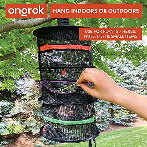 ONGROK Mesh Drying Rack, 3 Tier, Hanging Herb Drying Net, Plant Dryer Tent