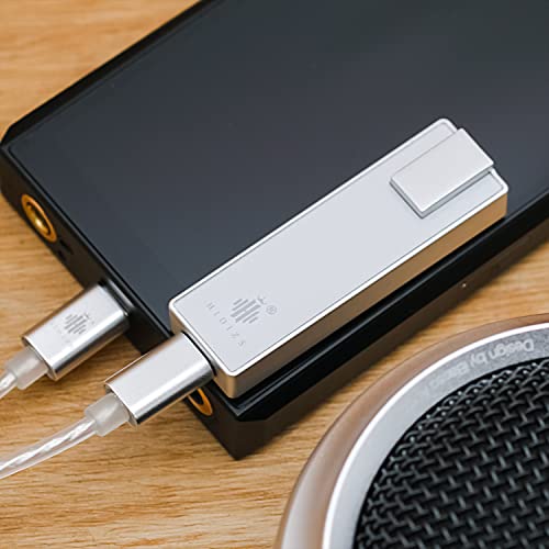 Upgraded Hidizs S9 Pro USB-C Amp DAC Headphone Amplifier Portable Headphone Adapter Balanced and Single-EndedĀ Hi-Res Compatible for iOS Android Windows (Silver)