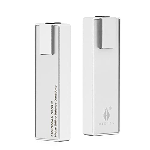 Upgraded Hidizs S9 Pro USB-C Amp DAC Headphone Amplifier Portable Headphone Adapter Balanced and Single-EndedĀ Hi-Res Compatible for iOS Android Windows (Silver)