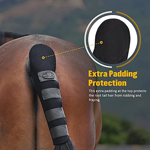 Harrison Howard Neoprene Horse Tail Guard Equine Tail Wrap Gray