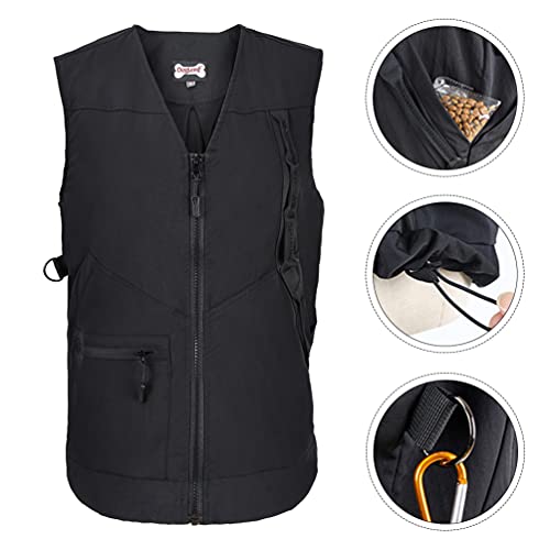 POPETPOP Dog Handler Training Vest with Multi Pockets Professional Dog Trainer Cloth Pet Owner Vest for Adults Size L