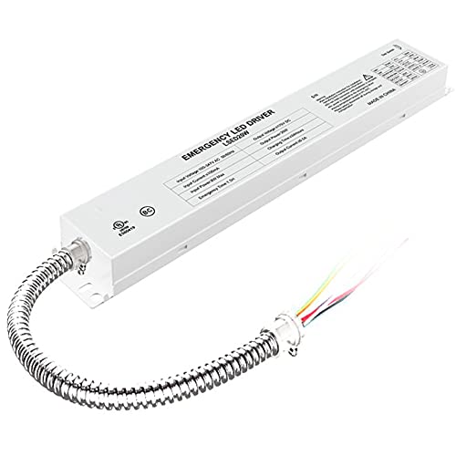 LED Emergency Backup Driver 20W, 120V-347VAC, Rechargeable UL Approved Backup Battery, Over 90mins Emergency Time, for LED troffer, Panel and Tubes